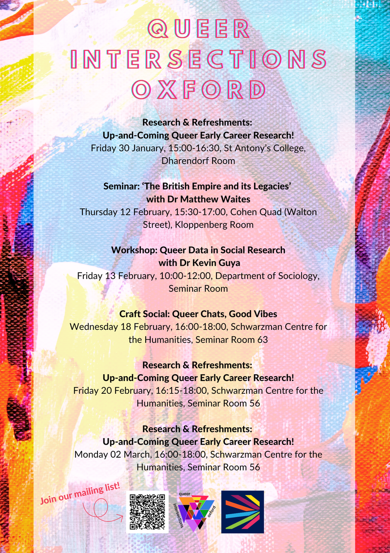 Queer Intersections Oxford Term Card – Hilary 2026 | TORCH | The Oxford ...