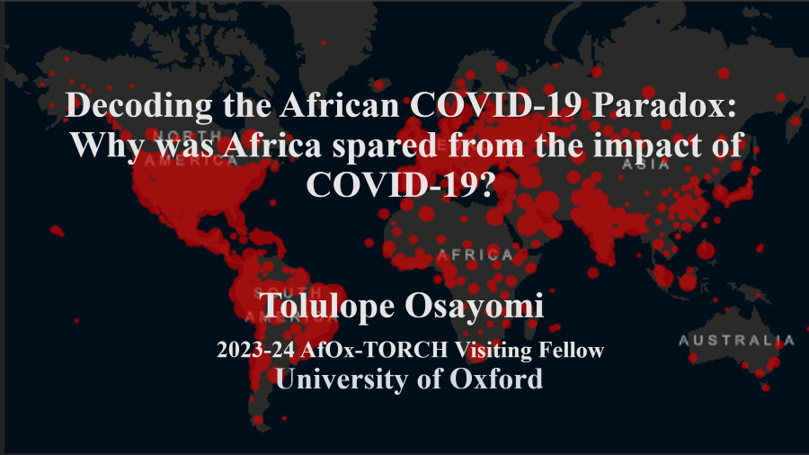 Decoding the African COVID-19 Paradox | TORCH | The Oxford Research Centre in the Humanities
