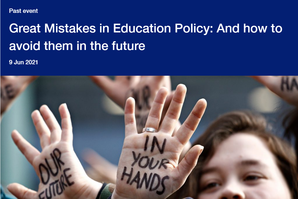 Great Mistakes in Education Policy: And how to avoid them in the future ...