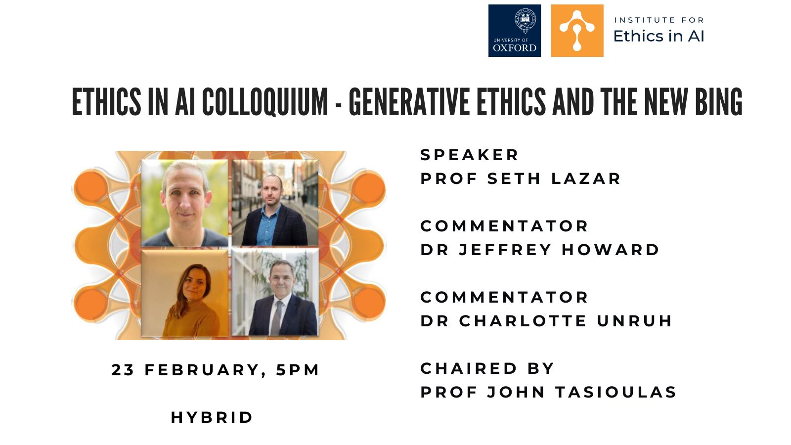 Ethics in AI Colloquium - Generative Ethics and the New Bing | TORCH ...