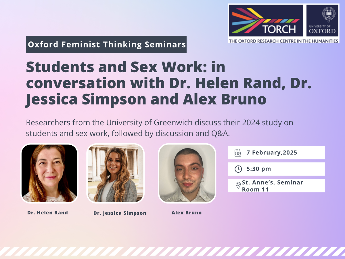 Students and Sex Work: in conversation with Dr Helen Rand, Dr Jessica ...