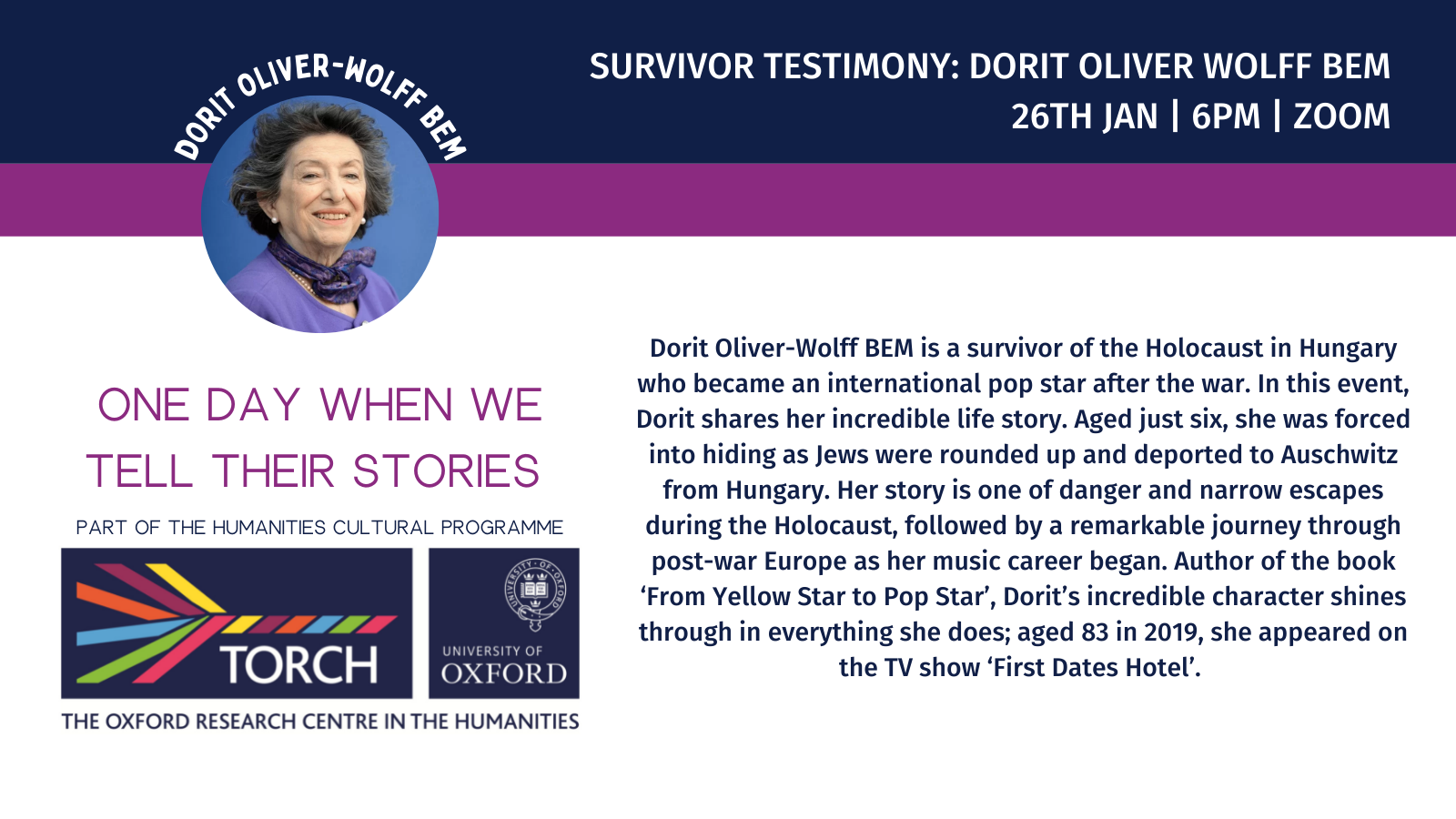 Survivor Testimony: From Yellow Star to Pop Star | TORCH | The Oxford ...