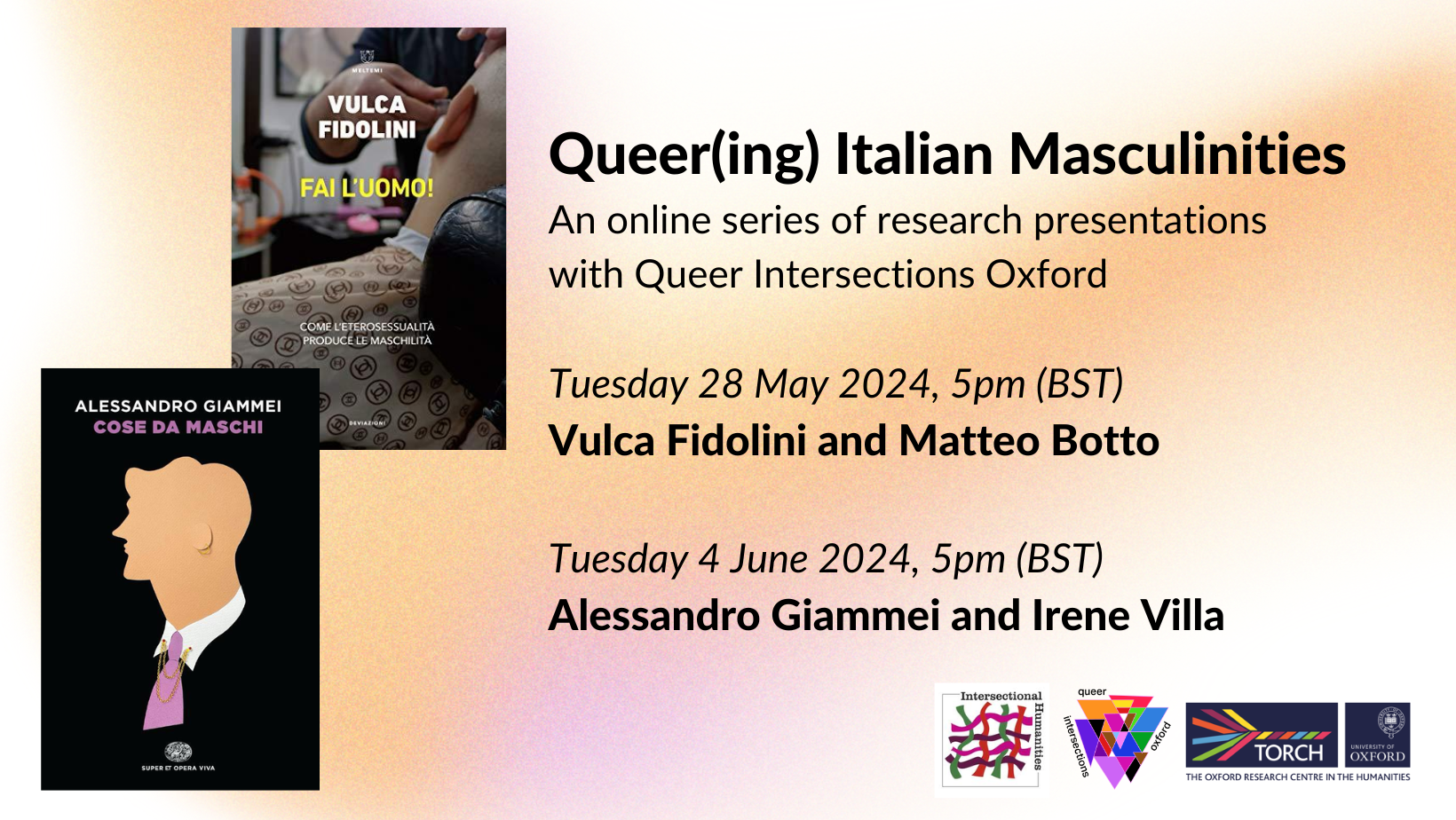 Queer(ing) Italian Masculinities Event Series | Part 2 | TORCH | The ...