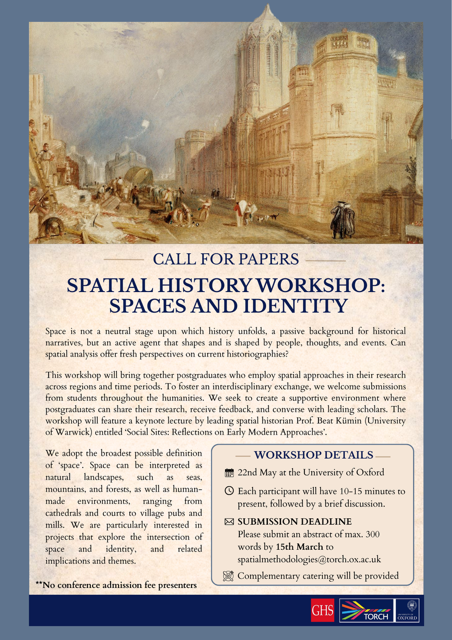 CALL FOR PAPERS | SPATIAL HISTORY WORKSHOP | SPACES AND IDENTITY ...